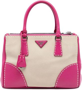 Prada Hobo Bags - Small Canvas and City Calf Hand Stitched Galleria - Gr. unisize - in Braun - f&uuml;r Damen