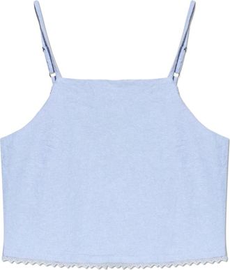 American Vintage Femme, Tops, Bleu, Taille: 42 FR Top avec Finitions D&eacute;coratives