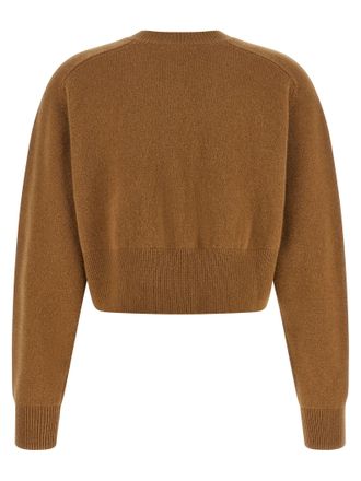 Elisabetta Franchi Wool-Cashmere Blend Cardigan - Camel