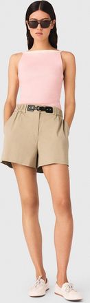 Maje Top Mit Hohem, Geradem Ausschnitt - Rosa - Maje