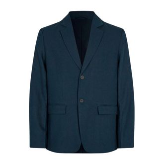 Sams&oslash;e & Sams&oslash;e Homme, Vestes, Bleu, Taille: M Blazer Classique avec Fermeture &agrave; Un Bouton