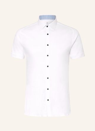DeSoto Desoto Kurzarm-Hemd Slim Fit Aus Jersey weiss
