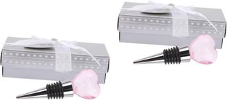 Pretyzoom 2St Weinverschluss aus Kristall in Herzform Weinsparverschluss Herz Weinflaschenverschluss Stopper hochzeitsdeko hochzeitsdeco Weinstopfen aus Kristal