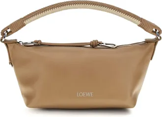 Loewe Cala Lambskin Leather Shoulder Bag - Beige