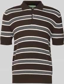 FTC Poloshirt aus Baumwoll-Lyocell-Mix mit Kaschmir-Anteil mit gerippten Abschl&uuml;ssen