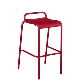 Fermob Tabouret de bar Luxembourg - Rouge - Aluminium peint - Designer Frédéric Sofia