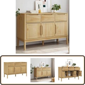 vidaXL Buffet FLORO marron cire 114x43x74 cm bois massif de pin - Buffet Design Moderne - Buffet En Bois Massif - Buffet Rangements - Buffet Salon - Buffet