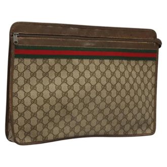 Gucci Pochette Vintage GG Canvas Pre-owned - Femme - Pre-owned - Beige - Taille: ONE Size