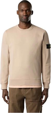 Stone Island Homme, Sweatshirts et sweats &agrave; capuche, Beige, Taille: L Cotton Fleece SweaT-shirt