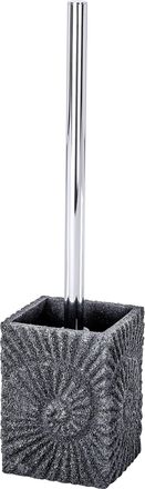 WENKO 21726100 WC-Garnitur Fossil, Kunststoff - Polyresin, 9,5 x 37 x 9,5 cm, grau