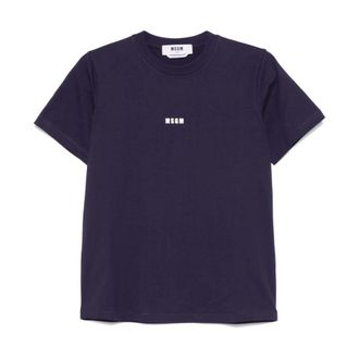 Msgm Msgm, Femme, Tops, Bleu, Taille: 40 FR T-shirt ras du cou