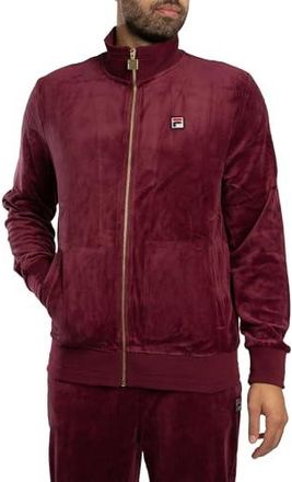 Fila Homme Veste De Surv&ecirc;tement En Velours Noir, Fig, XL