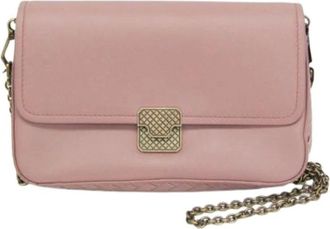 Bottega Veneta Sac mini &agrave; bandouli&egrave;re cha&icirc;ne Pre-owned - Femme - Pre-owned - Rose - Taille: ONE Size
