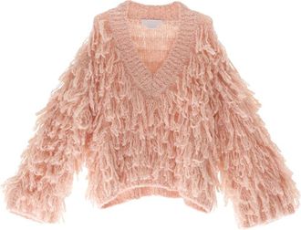 Genny Femme, Pulls, Rose, Taille: 38 FR Maglia Scollata