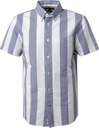 Tommy Hilfiger Herren Kurzarmhemd blau gestreift