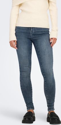 Only Skinny-fit-Jeans ONLY ONLPOWER MID PUSH UP SK DNM TAI886, Damen, Gr. L (40), L&auml;nge 30, blau (special blau grau denim), Denim/Jeans, Obermaterial: 92% 