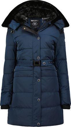 Geographical Norway Damen Winter Jacke Mantel Parka Steppjacke Steppmantel Wintermantel, Farbe:Navy, Gr&ouml;&szlig;e:XXL 44