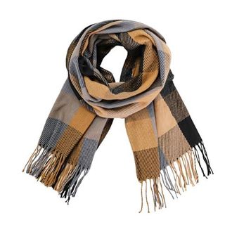 Glamexx24 &Eacute;charpe dhiver &agrave; carreaux tendance pour femme : &eacute;charpe dhiver pour femme, ensemble de tricot &eacute;charpe surdimensionn&eacute;e carr&eacute;e, &eacute;charpe de couverture, f