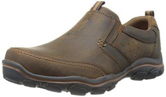 Skechers Montz Devent Mocassins &agrave; Enfiler pour Homme, Marron fonc&eacute;, 42.5 EU