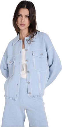 Notshy Femme, Vestes, Bleu, Taille: 38 FR Levo Boxy Jacket
