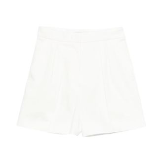 Max Mara Femme, Shorts, Blanc, Taille: 40 FR Short Stretch en Satin de Coton
