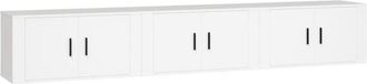 vidaXL Meubles tv muraux 3 pcs blanc 80x34,5x40 cm Vidaxl