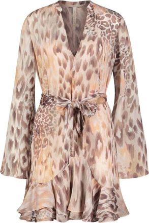 Guess Damen Chiffonkleid SIBILLA LS BELT DRESS