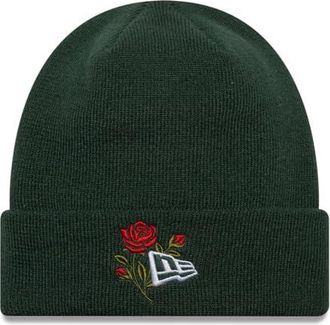 New Era Rose Icon Cuff Bonnet tricoté Vert, Vert, Taille Unique