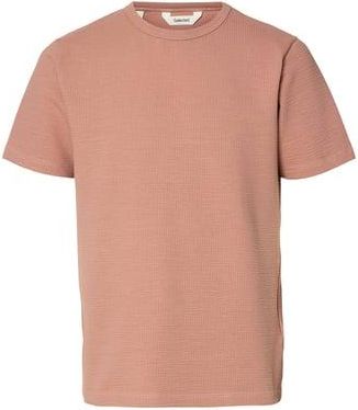 Selected T-shirt &agrave; col rond en coton piqu&eacute; m&eacute;lang&eacute;