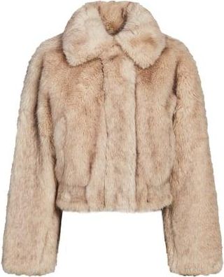 Stand Studio Veste col classique en fausse fourrure