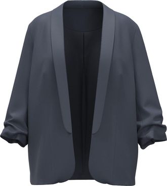 Pieces Damen Pcbosella 3/4 Noos Qx Blazer, Ombre Blue, 46 Große Größen EU