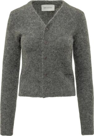 Ami V-Ausschnitt Cardigan - - Knitwear - Damen - Grau - M