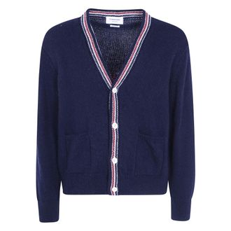 Thom Browne Donegal Intarsia Hector Patchwork Cardigan - - Knitwear - Herren - Blau - L