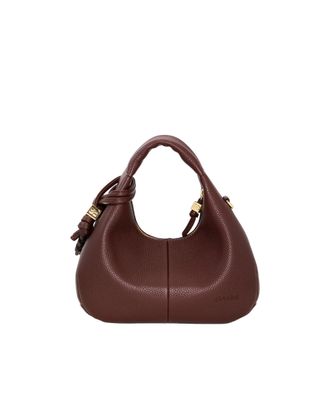 Ganni Womens Mini Hobo Handbag Chicory Coffee Handbags Hand Bags