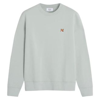Maison Kitsuné Homme, Sweatshirts et sweats à capuche, Gris, Taille: XL SweaT-shirt avec Patch Tête de Renard