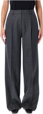 Anine Bing Femme, Pantalons, Gris, Taille: 38 FR Pantalon large en laine