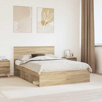 vidaXL vidaXL Cadre de lit Sonoma 160 x 200 cm Bois ding&eacute;nierie