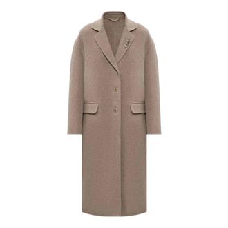 Ermanno Scervino Femme, Manteaux, Beige, Taille: 38 FR Manteau en laine