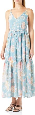Only Damen Onlstar Life Fia Singlet Maxi Dress Ptm, Ether/Aop:star Garden Flower, L