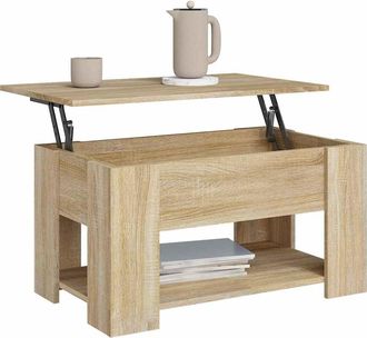 Generic Couchtisch, Liftplatte aus Holzwerkstoff mit Unterer Offener Ablage, Moderner, Minimalistischer Wohnzimmer-Mitteltisch f&uuml;r Heimdekoration und den (79 