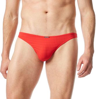 Bruno Banani String BRUNO BANANI CHECK LINE 2.0 STRING, Herren, Gr. 7 (XL), rot (rot marine), Obermaterial: 90% Polyamid, 7% Elasthan, 3% sonstige Fasern, bequem, 
