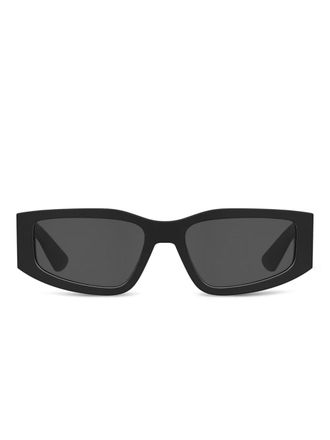 Moschino lunettes de soleil à plaque logo - Noir