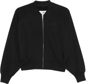 Maison Margiela Blouson aviateur en coton m&eacute;lang&eacute;