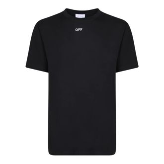 Off-white Schwarzes T-Shirt Stilvolles Basic Aw23 - - Tops - Herren - Schwarzk - XS