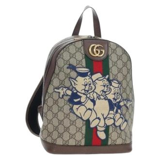 Gucci Sac &agrave; dos vintage Pre-owned - Femme - Pre-owned - Beige - Taille: ONE Size