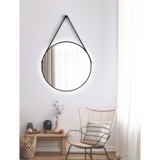 Casa home24 Spiegel Talos II 80 x 80 x 3cm Schwarz/Schwarz Korpus: Aluminium 80 x 80 x 3cm mit Beleuchtung