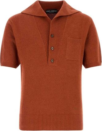 Dolce & Gabbana Homme, Tops, Rouge, Taille: L Break Cotton Blend Polo