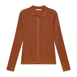 Maliparmi Maliparmi - Cardigan en Lurex - Femme - Pulls - Brun - Taille: 42 FR