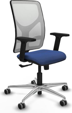 Piqueras y Crespo Schreibtischstuhl, blau, mit 2D-Armlehnen, h&ouml;henverstellbare Lendenwirbelst&uuml;tze, ausgestattet mit 3 Positionen und Schneideschaum, mit Rollen von 65 m