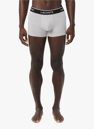 Lacoste Lot de 3 boxers en coton m&eacute;lang&eacute;